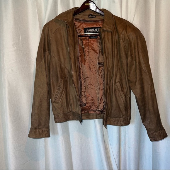 Fidelity | Jackets & Coats | Vintage Fidelity Leather Bomber Jacket ...